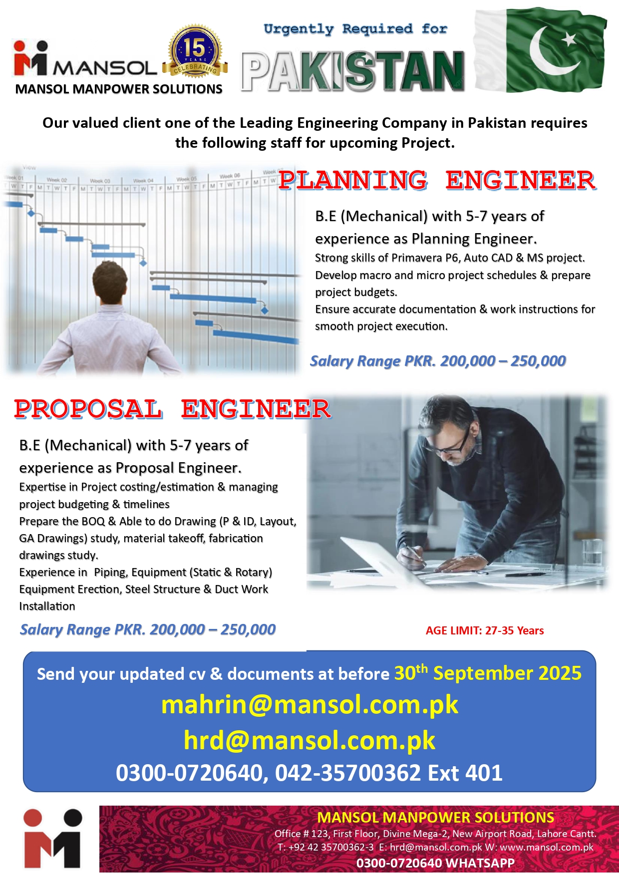 Latest Jobs | Mansol - All Manpower Solutions